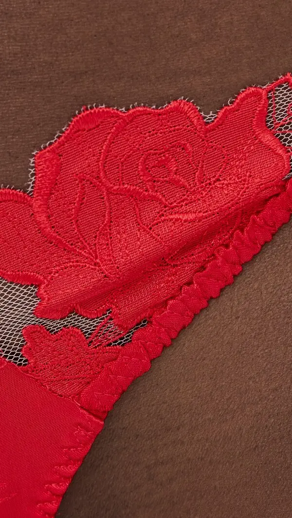 For Love & Lemons Love Is A Rose Thong Panties