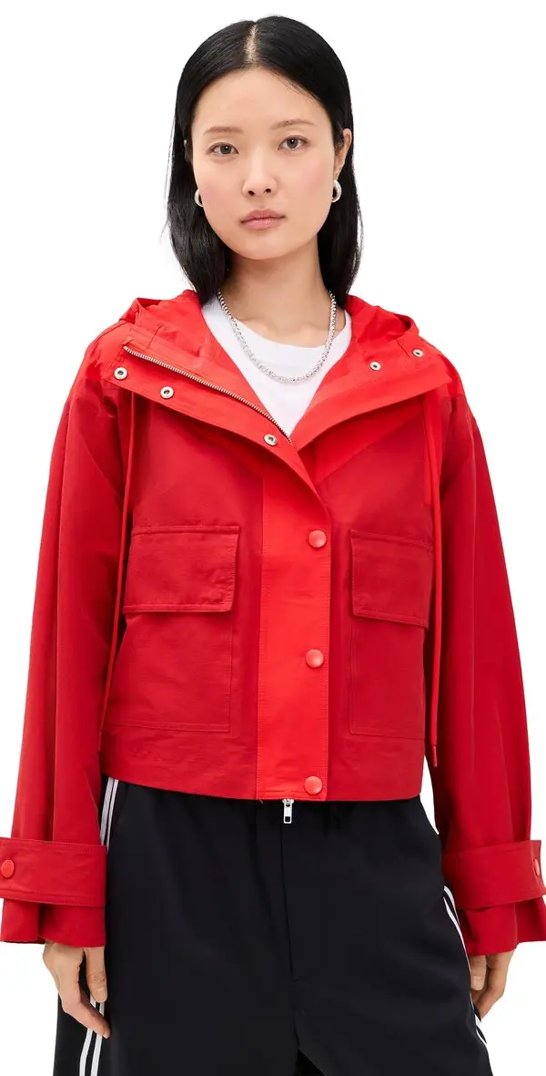 Staud Alta Hooded Jacket - Cardinal