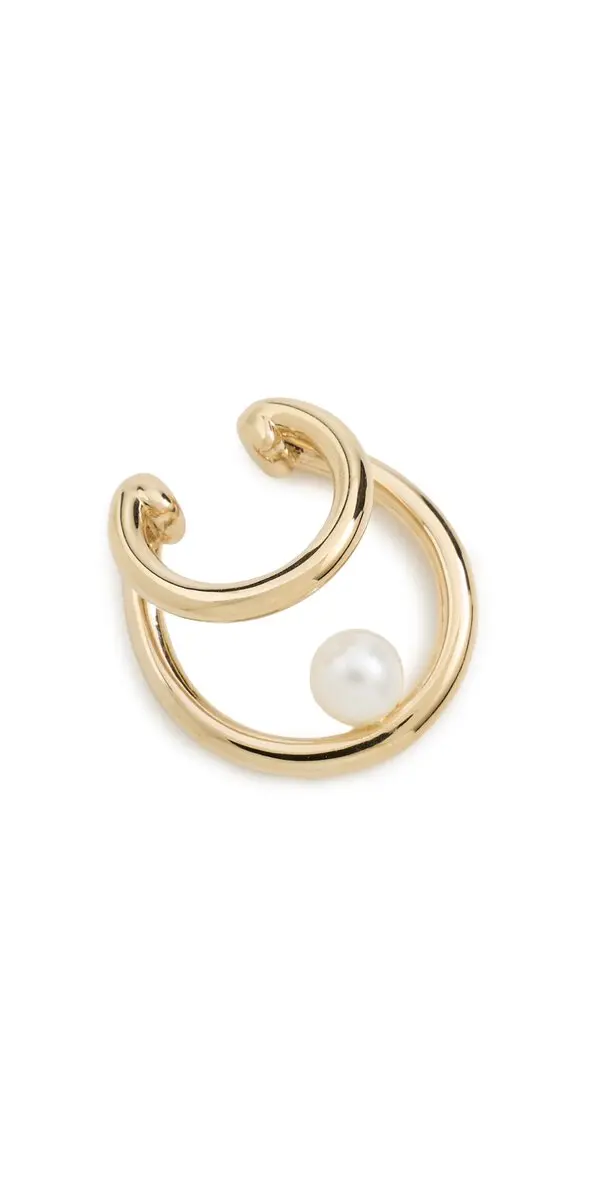 OTIUMBERG Double Pearl Ear Cuff - Gold