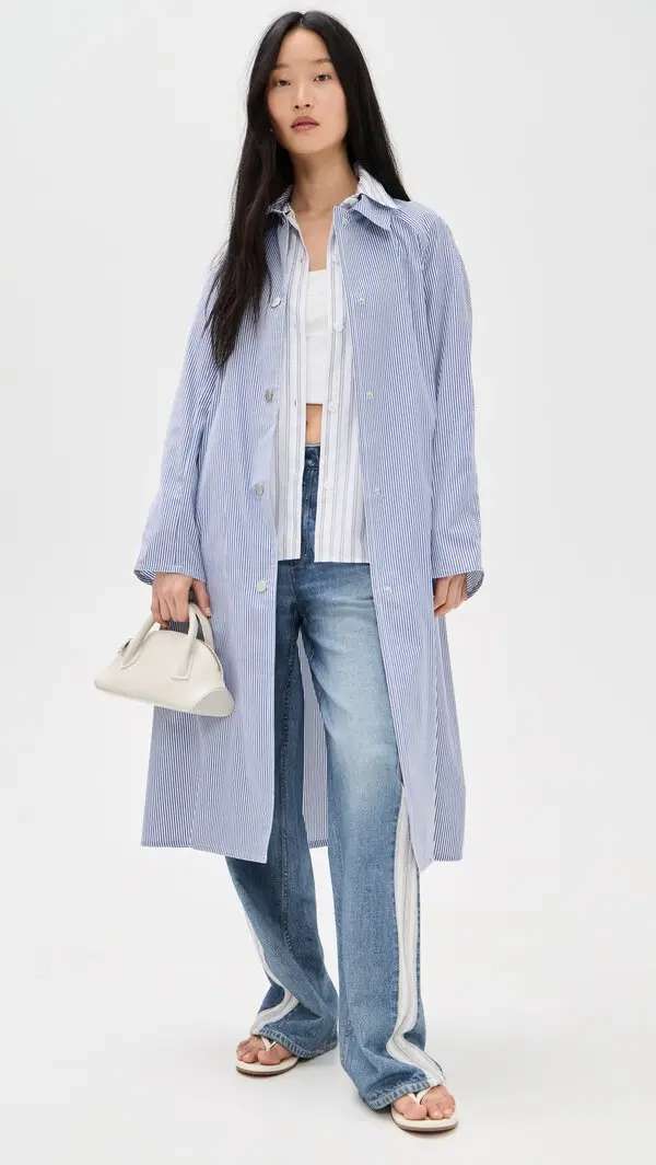 Rag & Bone Gayle Stripe Poplin Trench