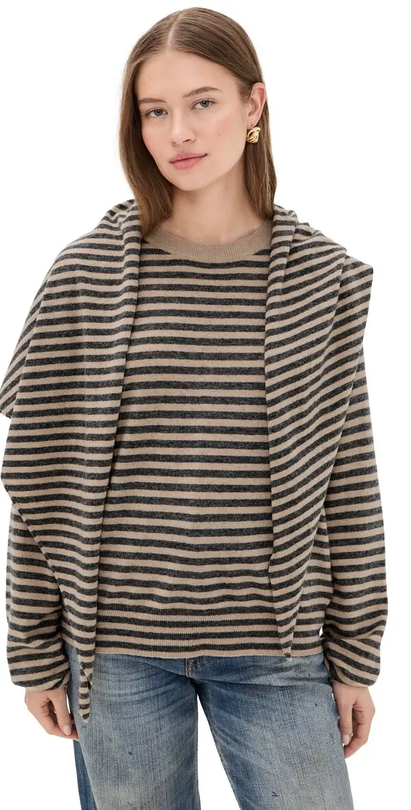Lioness Olsen Knit Sweater - Slate Stripe