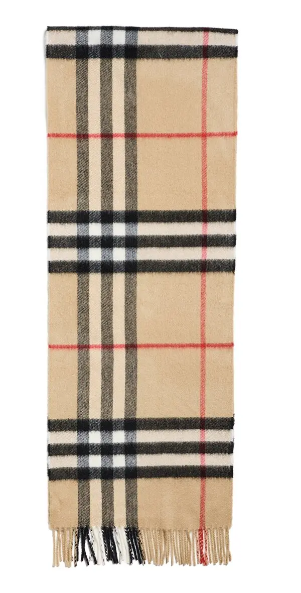 Burberry Giant Check Cashmere Scarf - Archive Beige