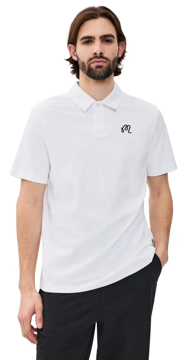 MALBON Fairway Polo - White