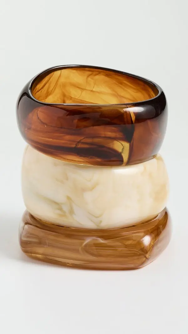 ADINA EDEN Resin Bangle Set Of 3