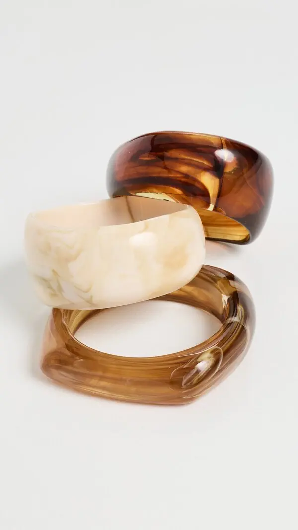 ADINA EDEN Resin Bangle Set Of 3