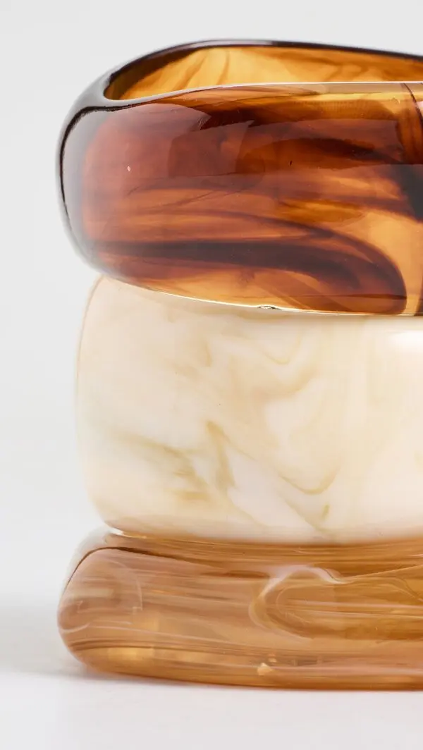 ADINA EDEN Resin Bangle Set Of 3