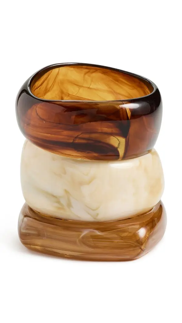 ADINA EDEN Resin Bangle Set Of 3