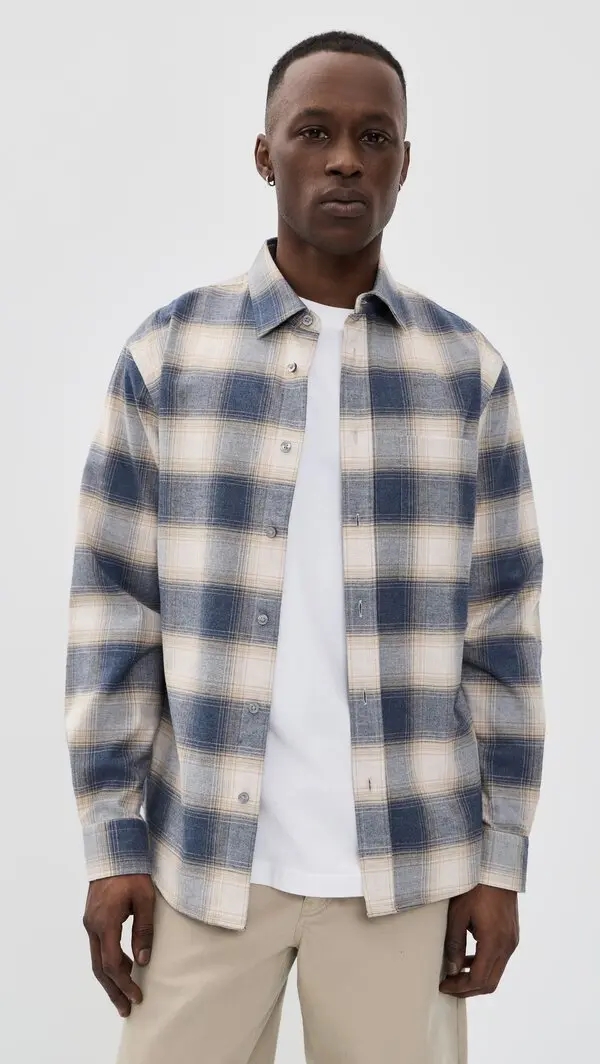 BOSS H-owen Flannel Button Down Shirt