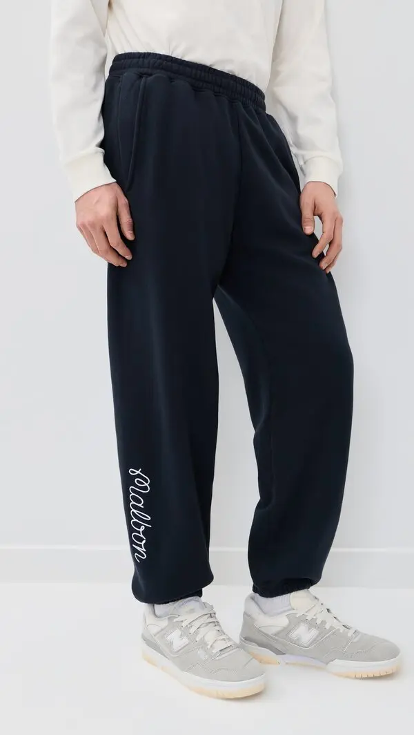 MALBON Clubhouse Sweatpants - Navy