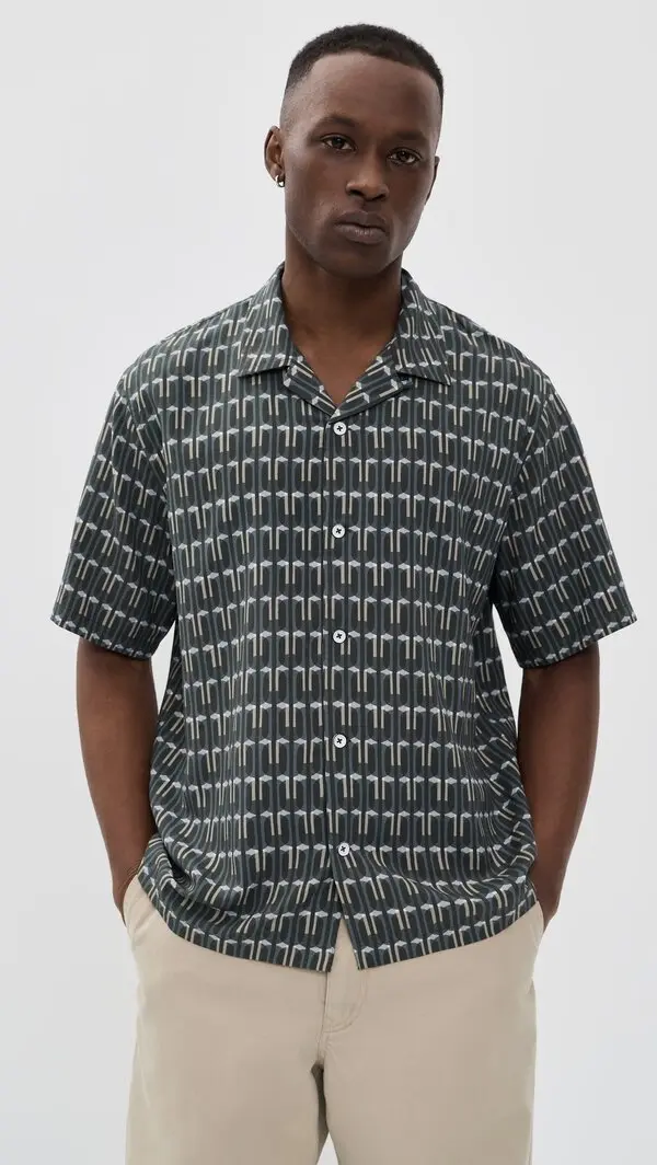 Rag & Bone Avery Short Sleeves Printed Shirt