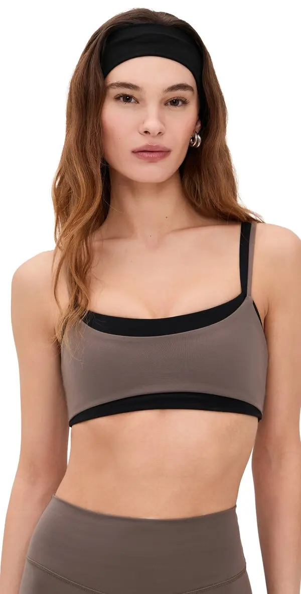 FORM Layered Bra - Walnut/black