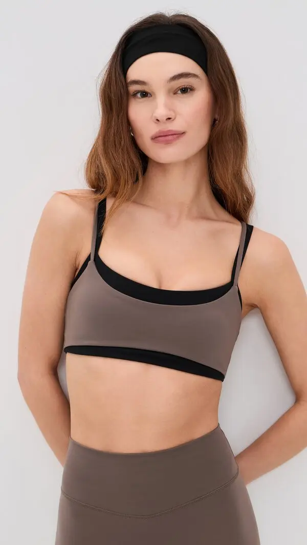 FORM Layered Bra - Walnut/black