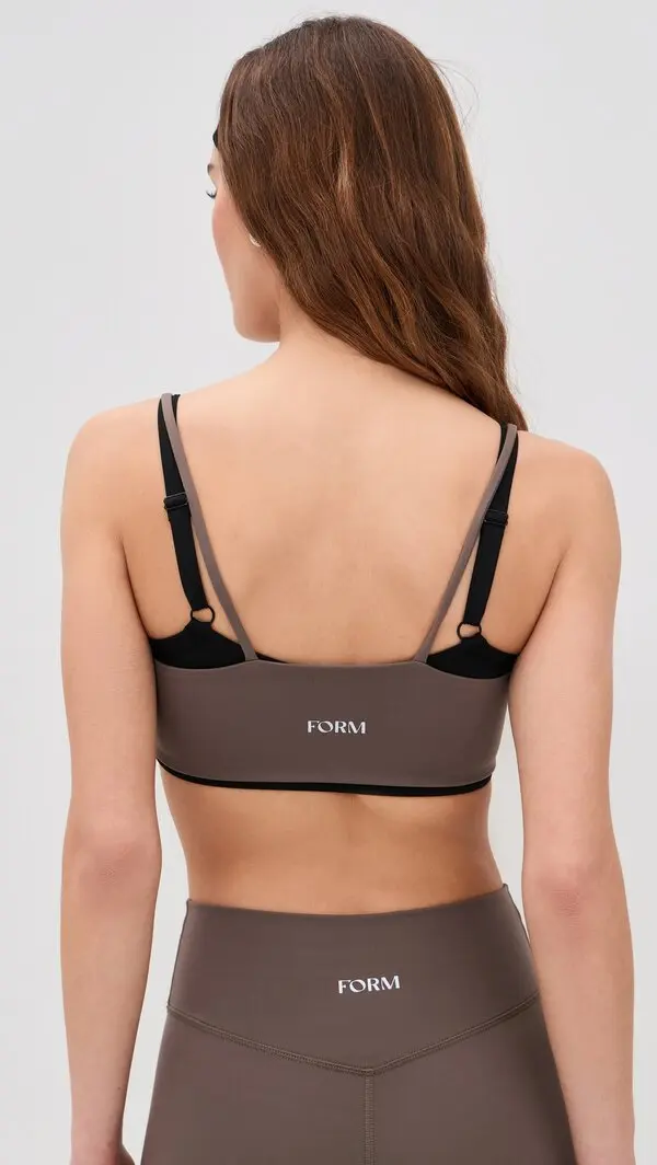FORM Layered Bra - Walnut/black