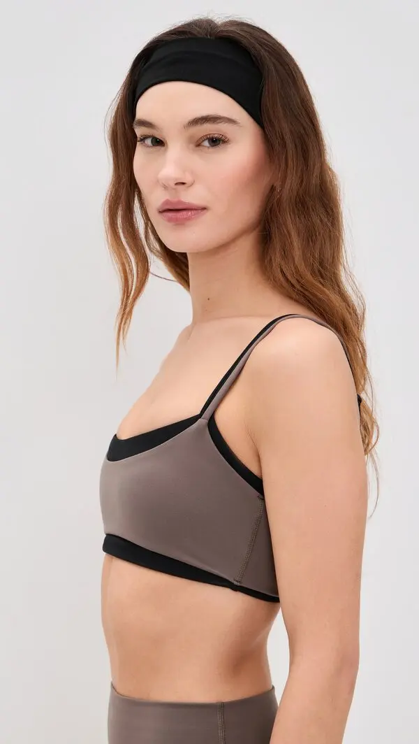 FORM Layered Bra - Walnut/black