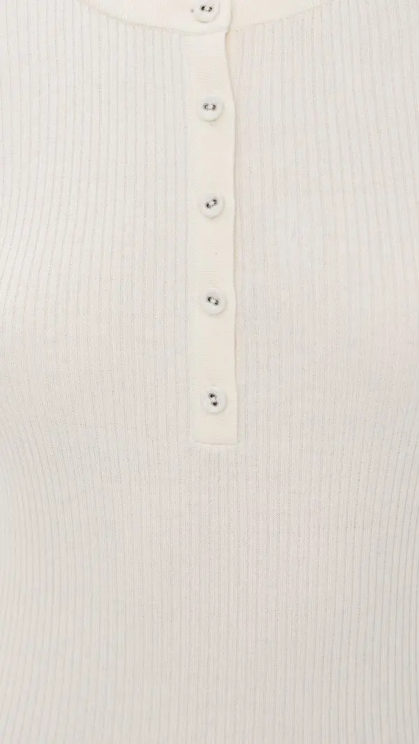 TWP 3/4 Sleeve Ribbed Henley