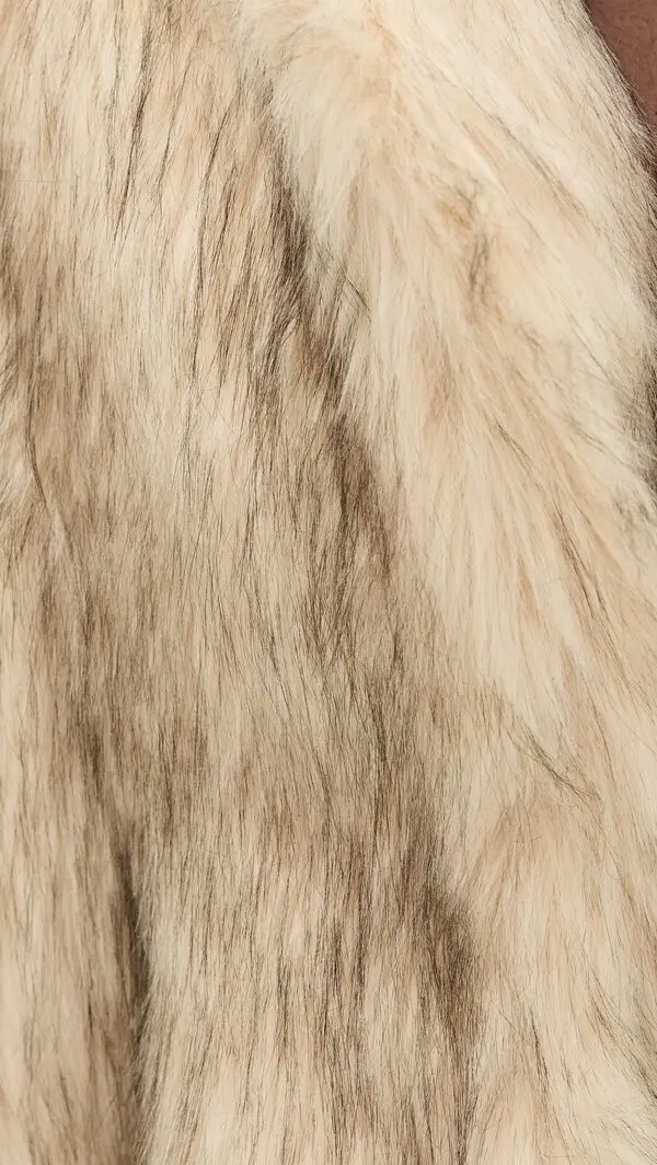 CULTNAKED Faux Fur Coat With Shawl Collar