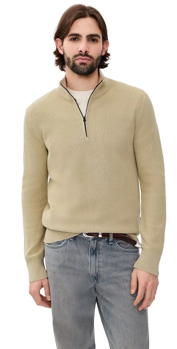 Rag & Bone Caden Washed Quarter Zip Pullover