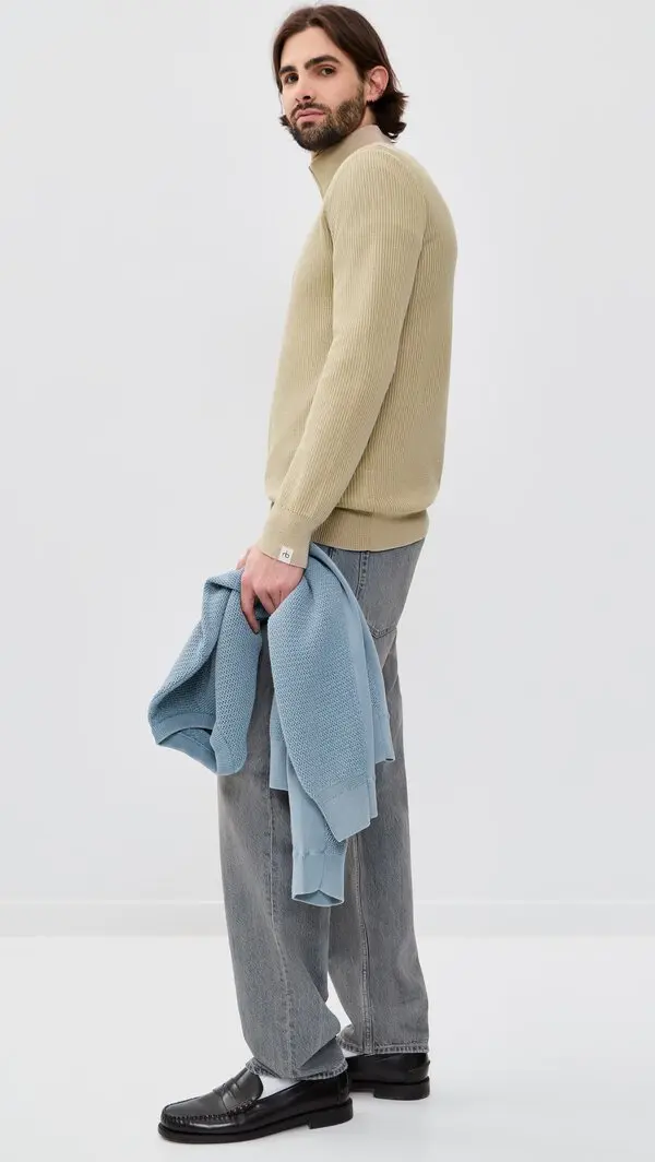 Rag & Bone Caden Washed Quarter Zip Pullover
