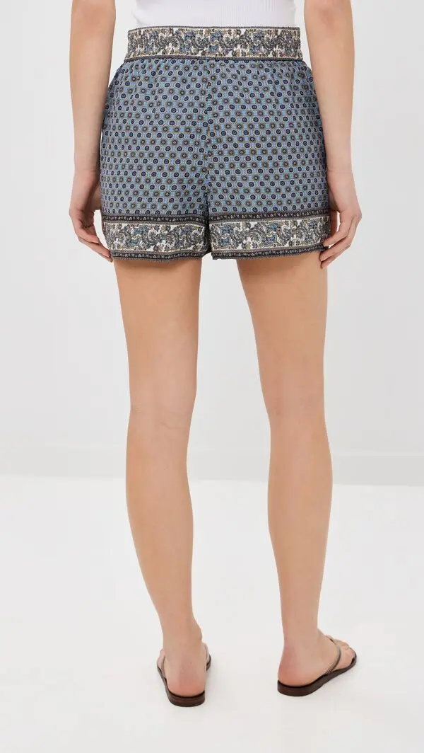 Veronica Beard Vilvaldi Drawstring Shorts - Blue Jay Multi