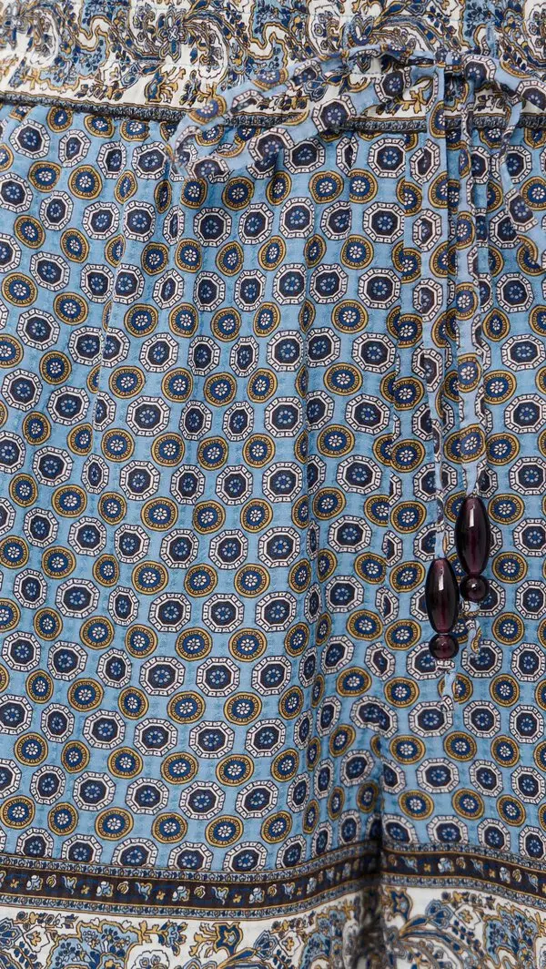 Veronica Beard Vilvaldi Drawstring Shorts - Blue Jay Multi