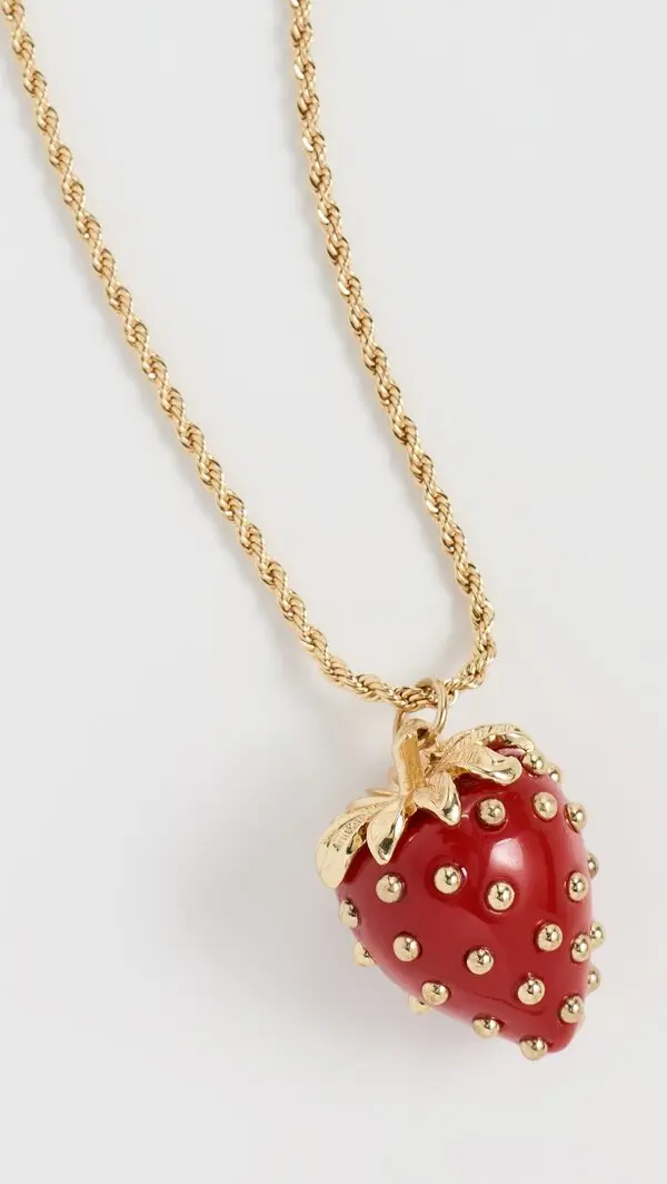 KENNETH JAY LANE Strawberry Pendant Necklace