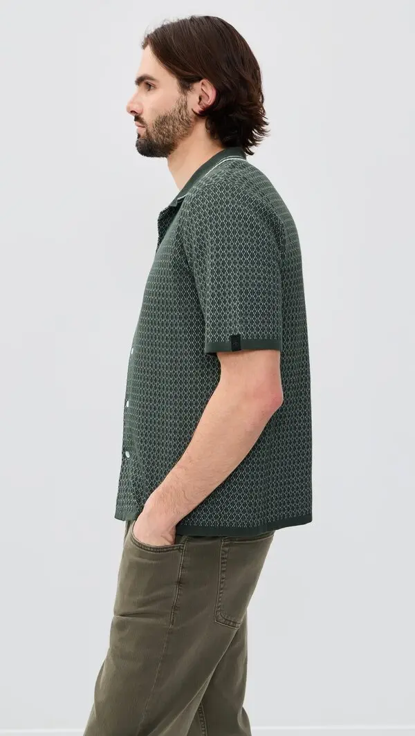 Rag & Bone Harvey Cross Stitch Camp Shirt