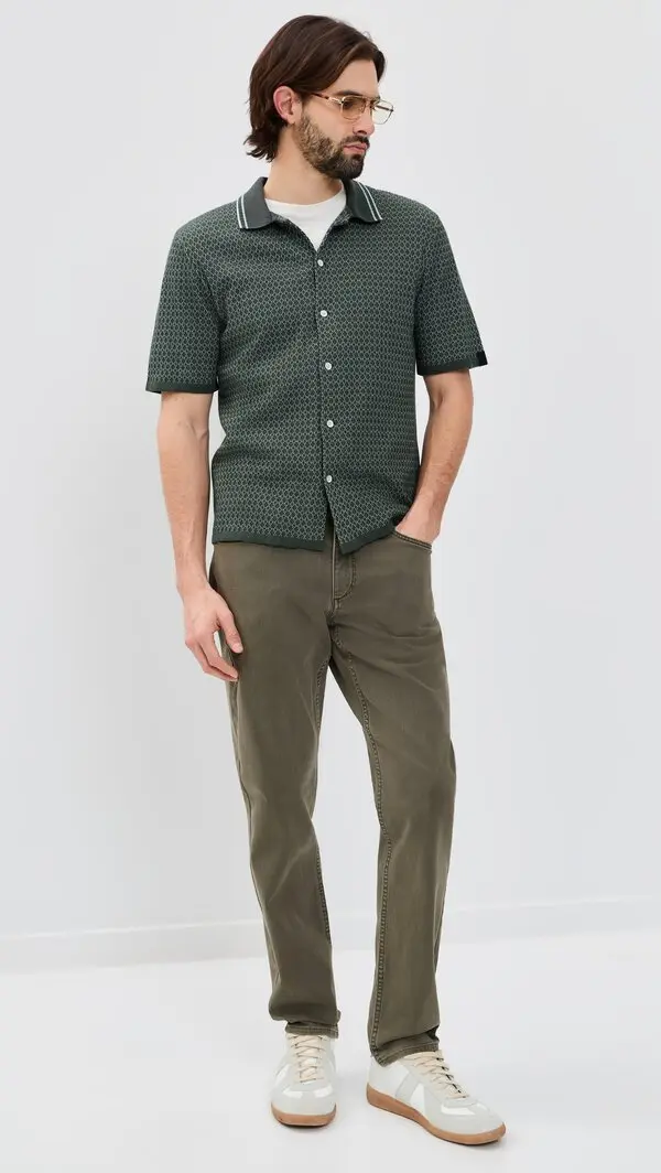 Rag & Bone Harvey Cross Stitch Camp Shirt