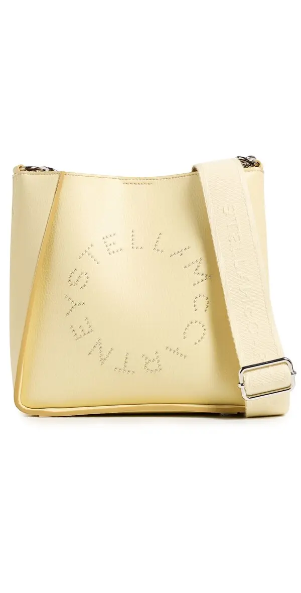 Stella McCartney Eco Embossed Grainy Alter Mat With Studded Logo Crossbody Bag - Canary Yellow