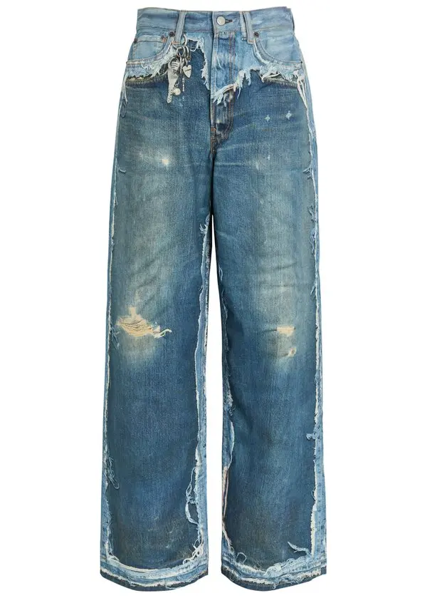 Acne Studios Printed Wide-leg Jeans