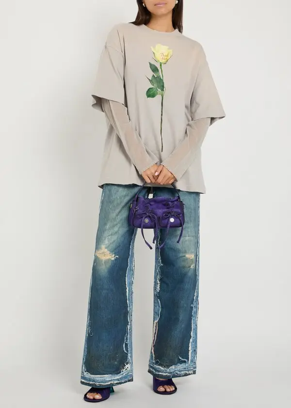 Acne Studios Printed Wide-leg Jeans