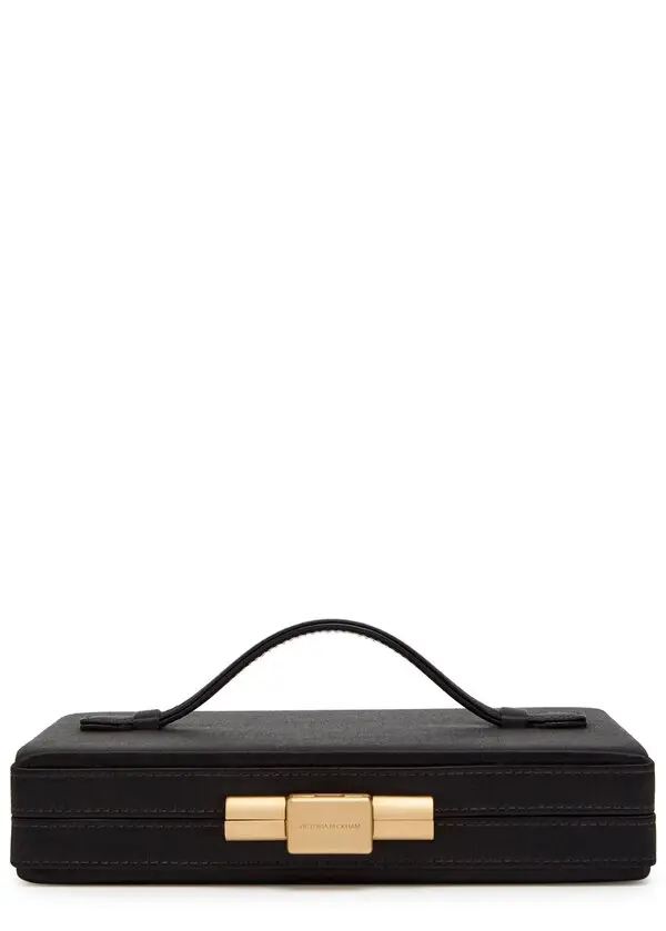 Victoria Beckham Satin Box Clutch - Black