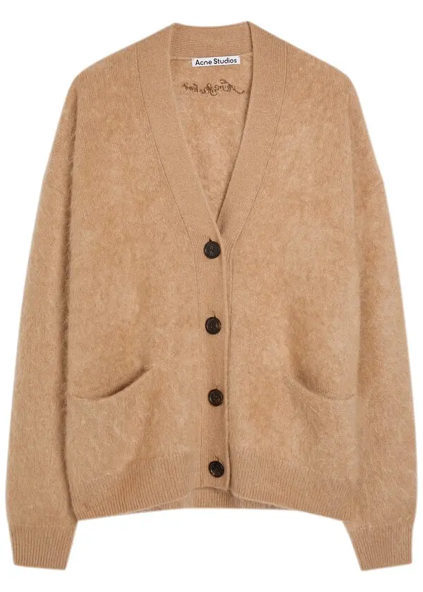 Acne Studios Brushed Cashmere Cardigan - Light Brown