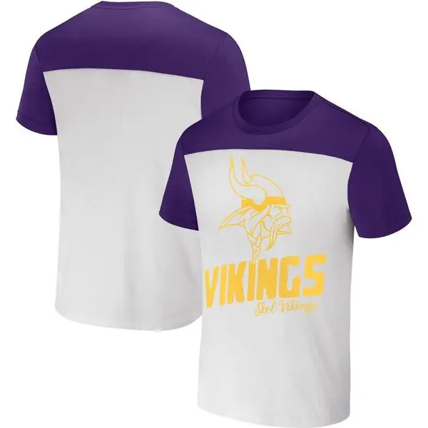 NFL X DARIUS RUCKER Collection Fanatics Minnesota Vikings Colorblocked T-shirt - Cream