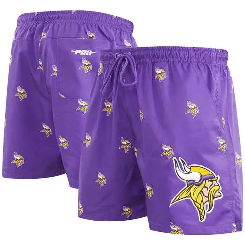 PRO STANDARD Minnesota Vikings Allover Print Mini Logo Shorts