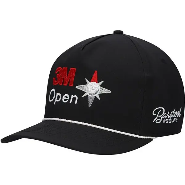 BARSTOOL GOLF 3m Open Rope Snapback Hat - Black