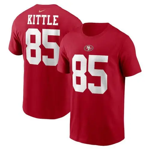 Nike George Kittle San Francisco 49ers Player Name & Number T-shirt - Scarlet