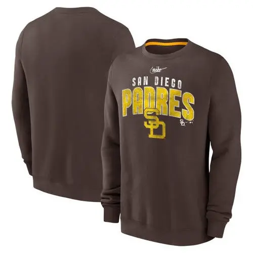 Nike San Diego Padres Cooperstown Collection Team Shout Out Pullover Sweatshirt - Brown