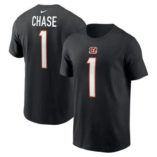 Nike Ja'marr Chase Cincinnati Bengals Player Name & Number T-shirt - Black