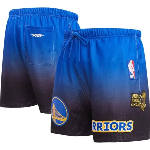 PRO STANDARD Golden State Warriors Ombre Mesh Shorts - Royal