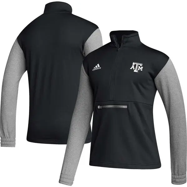Adidas Texas A&m Aggies Sideline Aeroready Half-zip Top