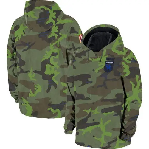 Nike Kentucky Wildcats Hoodie Full-snap Jacket - Camo