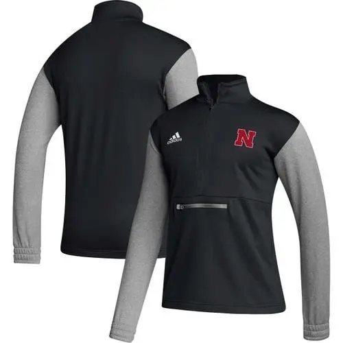 Adidas Nebraska Huskers Sideline Aeroready Half-zip Top