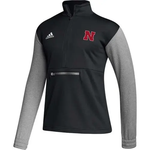 Adidas Nebraska Huskers Sideline Aeroready Half-zip Top