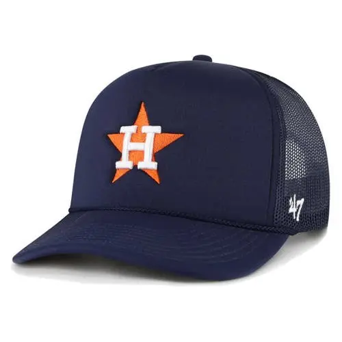 '47 Houston Astros Foam Logo Trucker Adjustable Hat - Navy