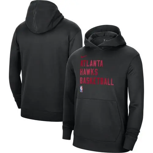 Nike Atlanta Hawks 2023/24 Performance Spotlight On-court Practice Pullover Hoodie - Black