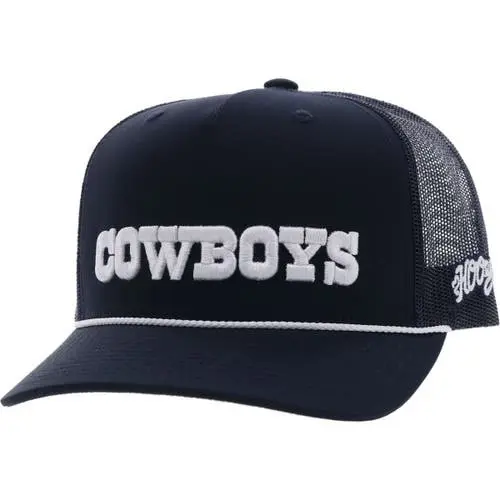 HOOEY Dallas Cowboys Wordmark Rope Trucker Cap - Navy