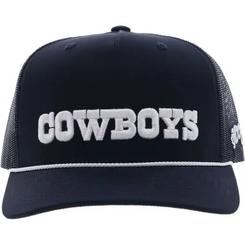 HOOEY Dallas Cowboys Wordmark Rope Trucker Cap