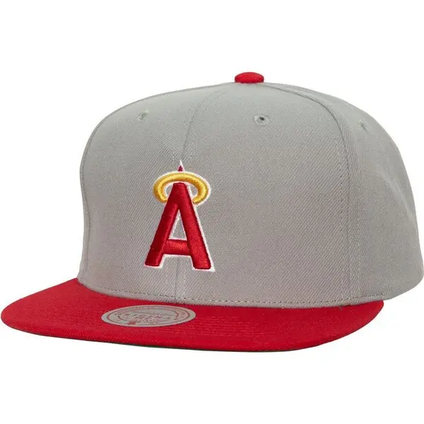 Mitchell & Ness California Angels 1989-1992 Cooperstown Collection Away Snapback Hat By - Gray