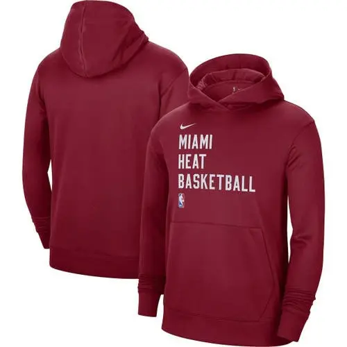Nike Miami Heat 2023/24 Performance Spotlight On-court Practice Pullover Hoodie - Red
