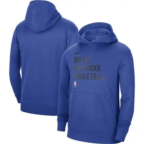 Nike Dallas Mavericks 2023/24 Performance Spotlight On-court Practice Pullover Hoodie - Royal